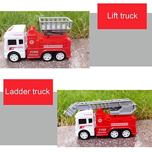 Yirtree Inertia Walking Fire Truck Brain Development Anti-Collision Electric Slide Pull Back Fire Truck Toy for Parents