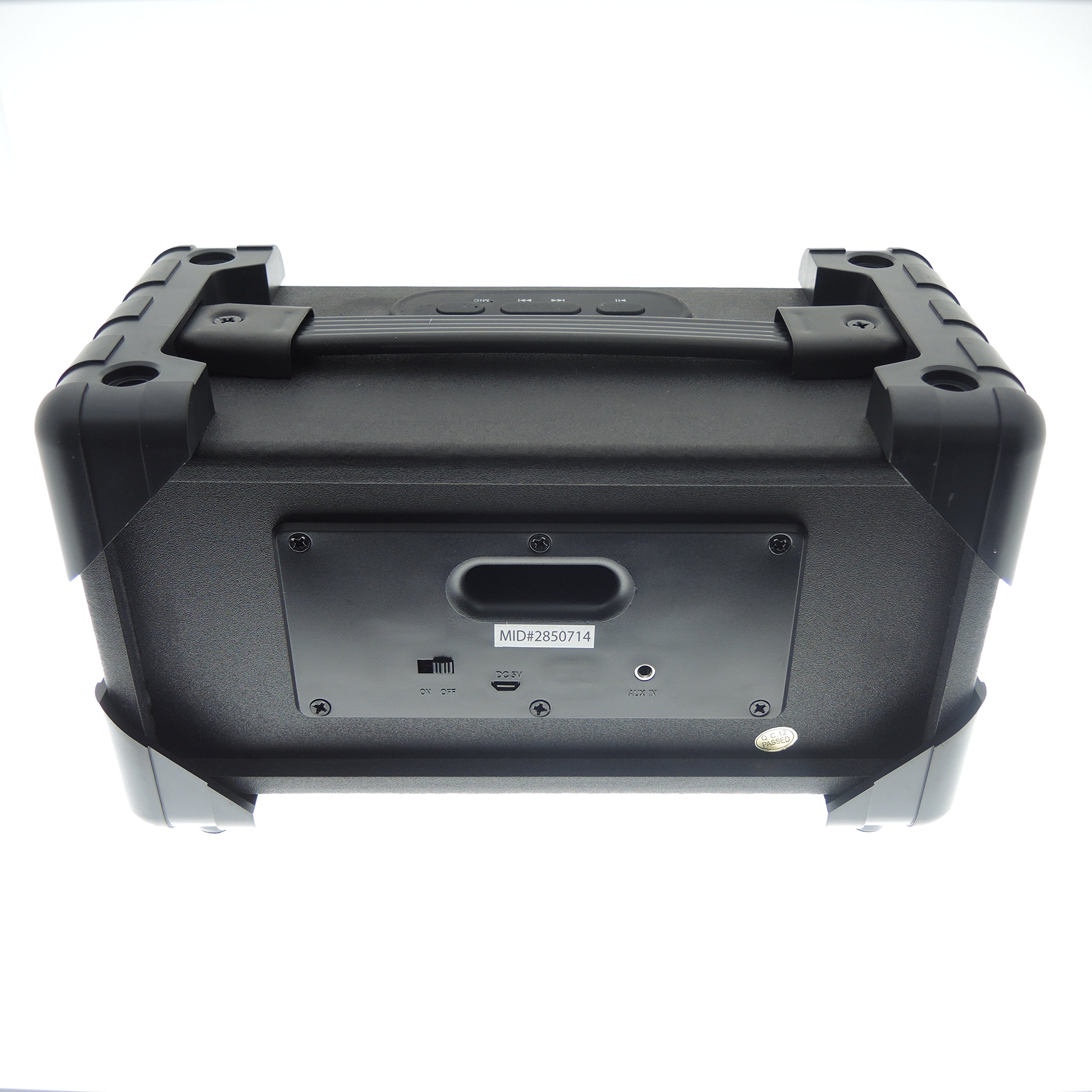 Vivitar V143BT-BLK Bluetooth Retro Boom Box Speaker, Black