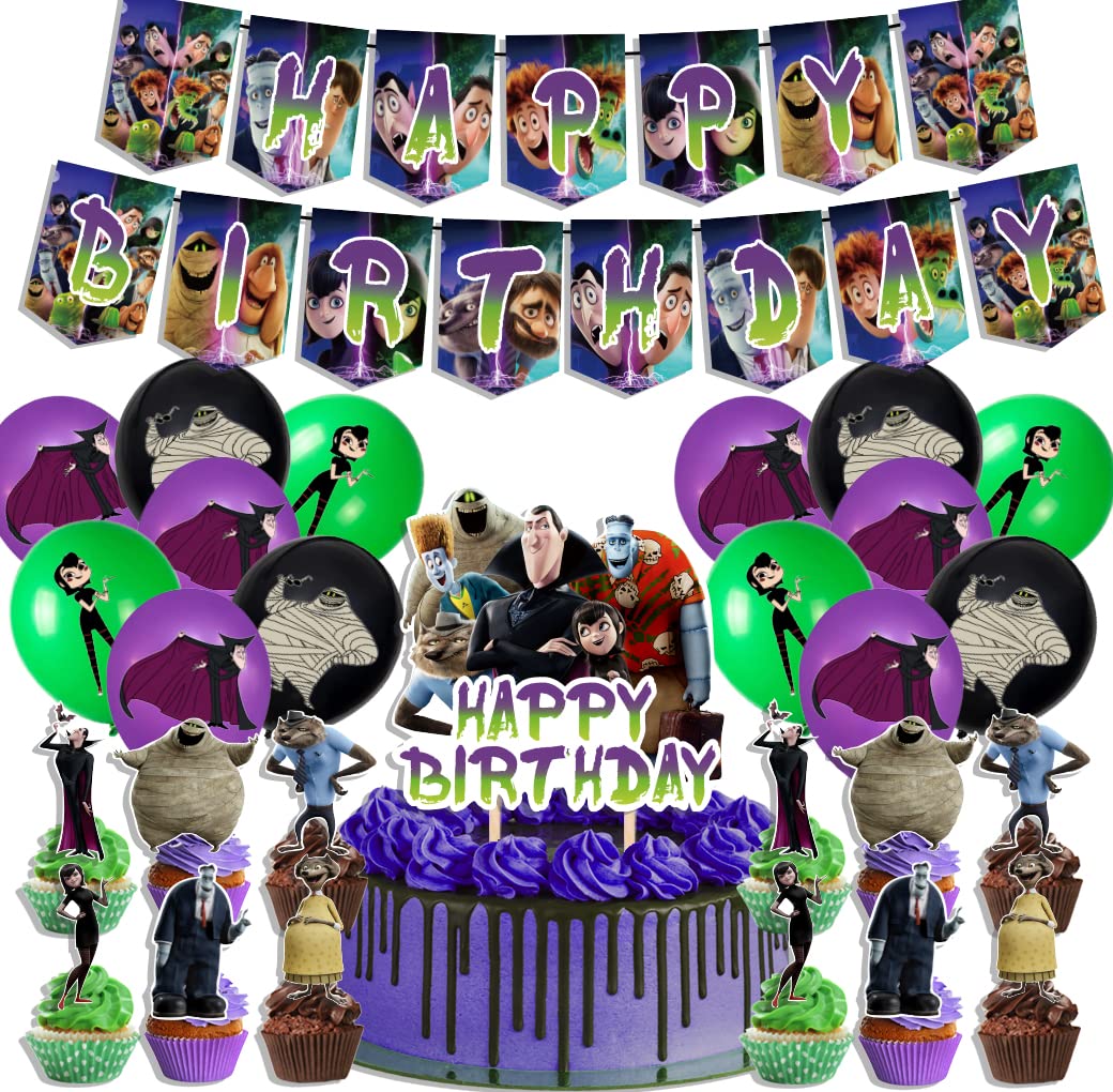 Birthday Party Supplies, Party Decorations Set Includes Happy Birthday Banner,Balloons, Cake Toppers and Cupcake Toppers for Kids Gift Birthday Party