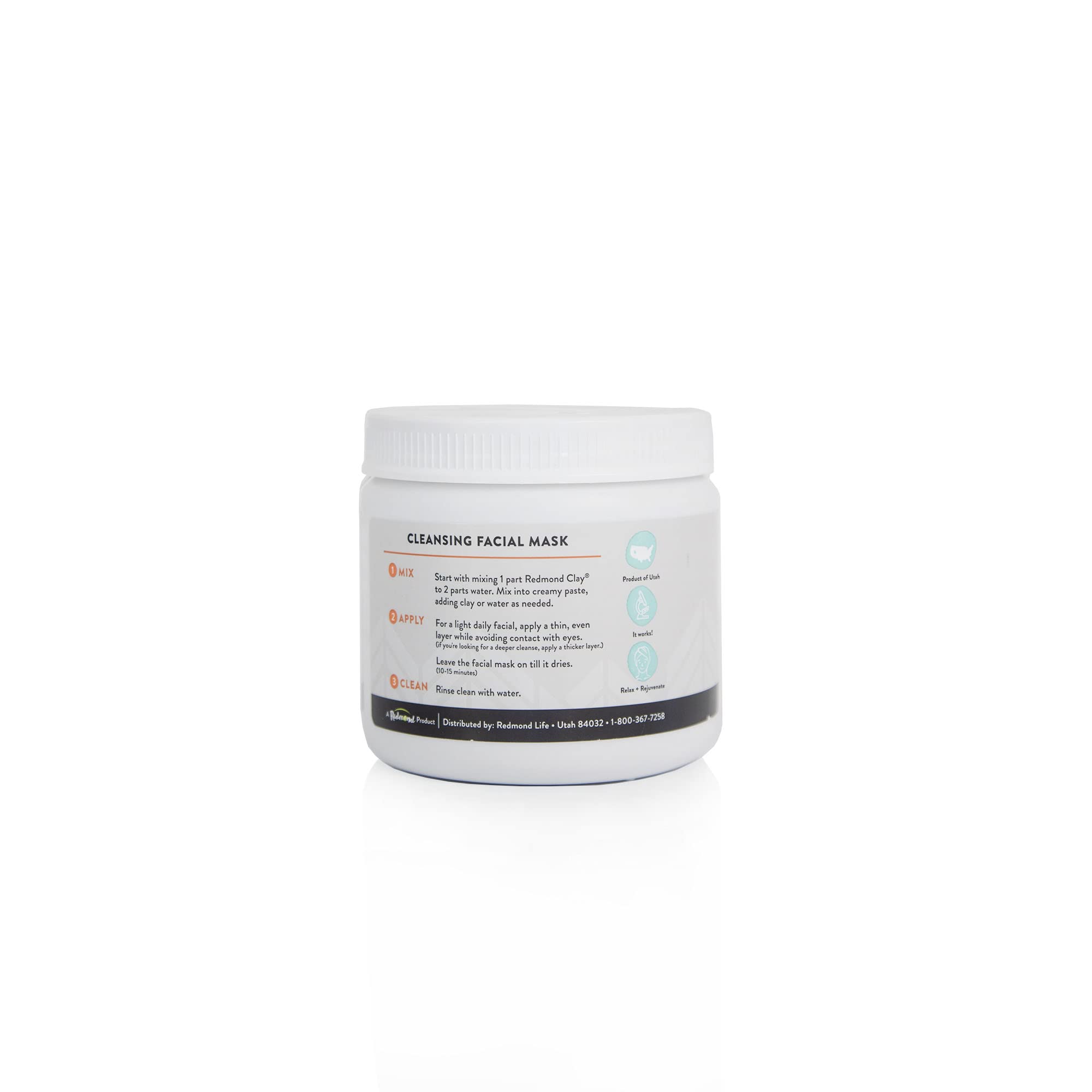 Redmond Clay - Bentonite Clay of 1000 Uses, Soothing Facial Mask, 10 Ounce (1 Pack)