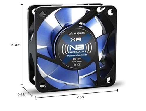 Noiseblocker NB-BlackSilent Fan XR-1 60mm Ultra Silent Fan,1600rpm, 3 pin,11 dBA