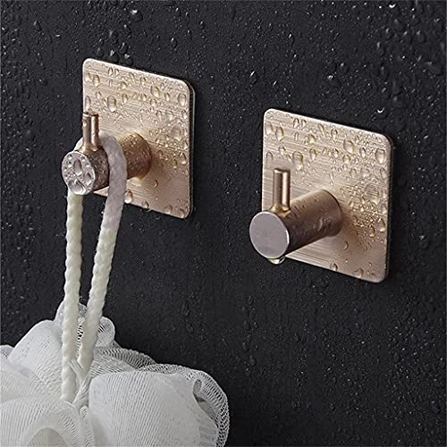 EYHLKM Aluminum Alloy Wall Hook Self Adhesive Sticky Kitchen Home Bathroom Bath Ball Key Bag Coat Hanger Storage Hanging Holder Rack ( Color : White-Fruit peach5 , Size : As The Picture Shows )