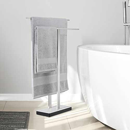 KES Towel Rack Bathroom Hand Towel Holder 2-Tier, Towel Rack for Bathroom Floor, SUS304 Stainless Steel Brushed Finish, BTH221-2