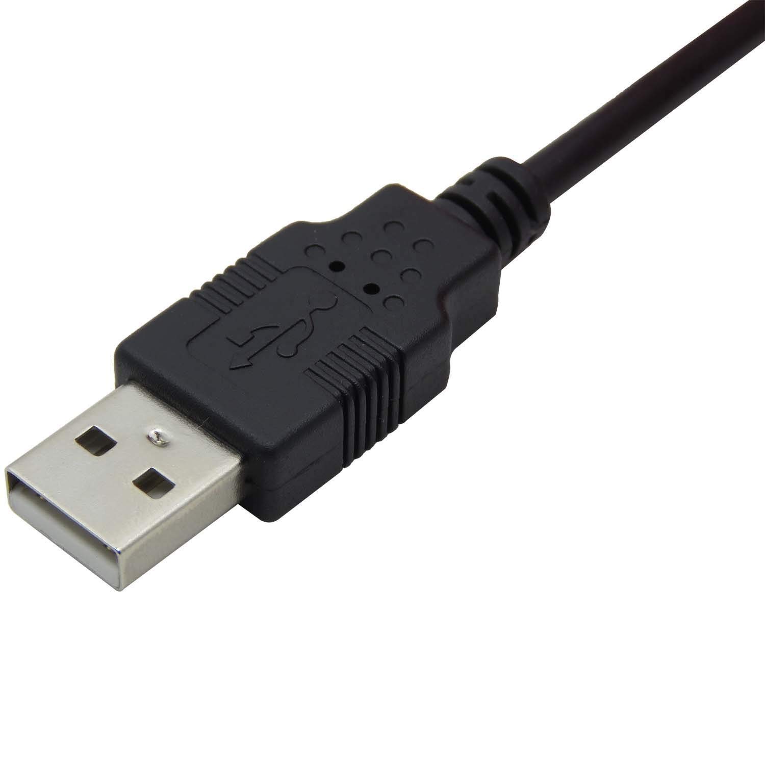 HiLetgo 5pcs USB 2.0 A Male to DC 5.5x2.1mm 5 Volt DC Connector Charge Barrel Jack Power Cable Black(Max 2.5 Ampere Power Cable, Center PIN Positive)