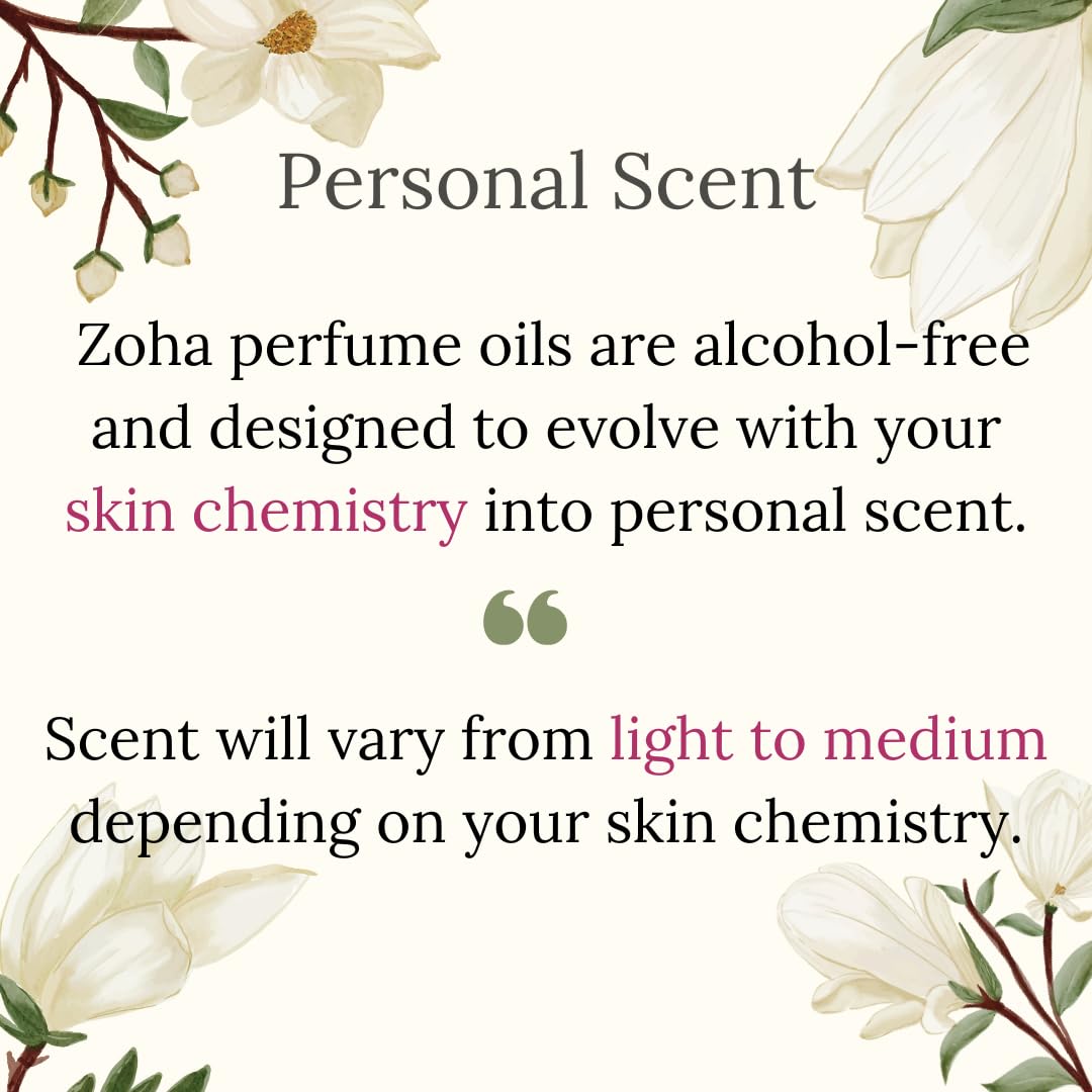 Zoha, Arabian Musk Perfume for Women and Men, Alcohol-Free Hypoallergenic Vegan Fragrance Oil Roll-On