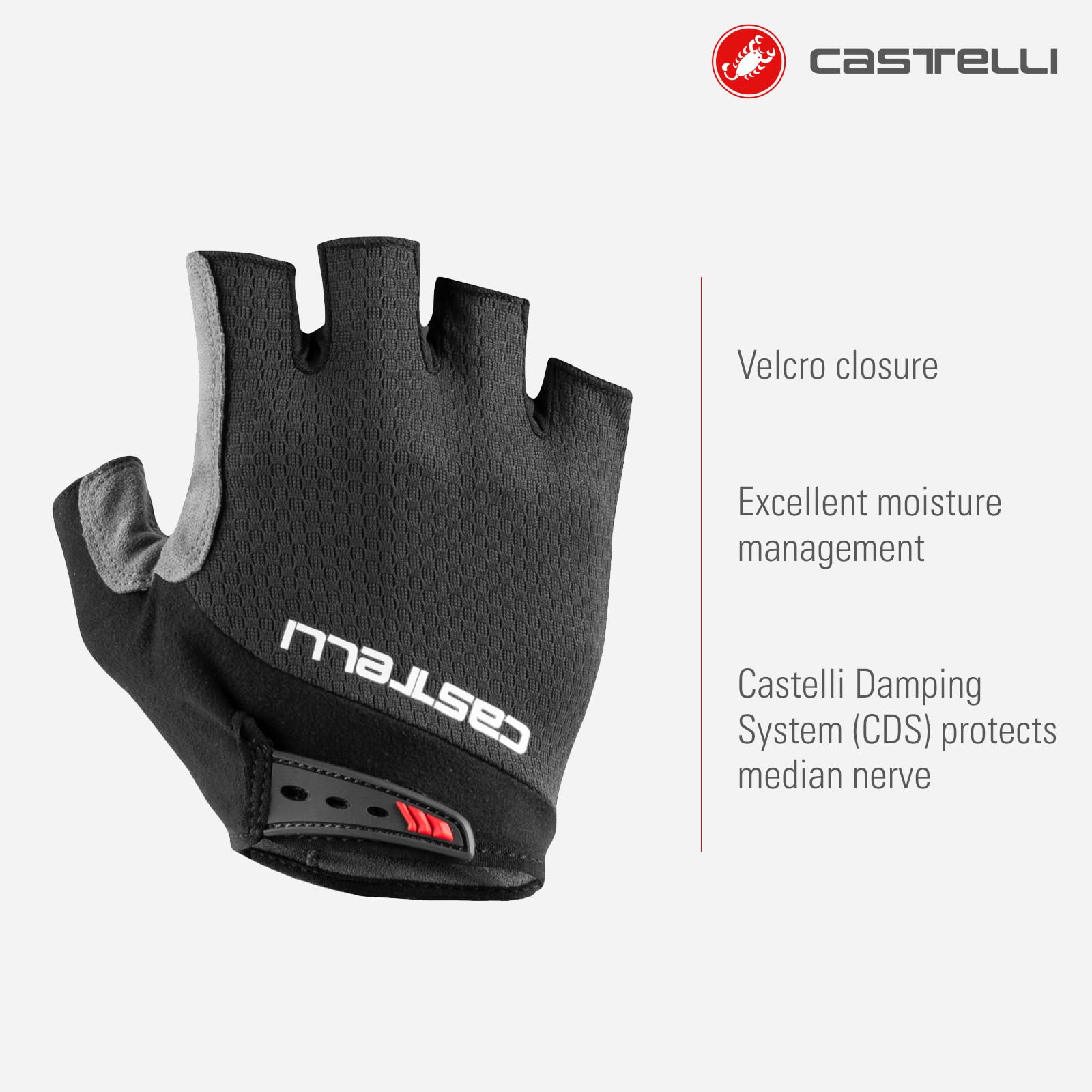 Castelli Men's Entrata V Glove for Road and Gravel Biking l Cycling - Red - Large
