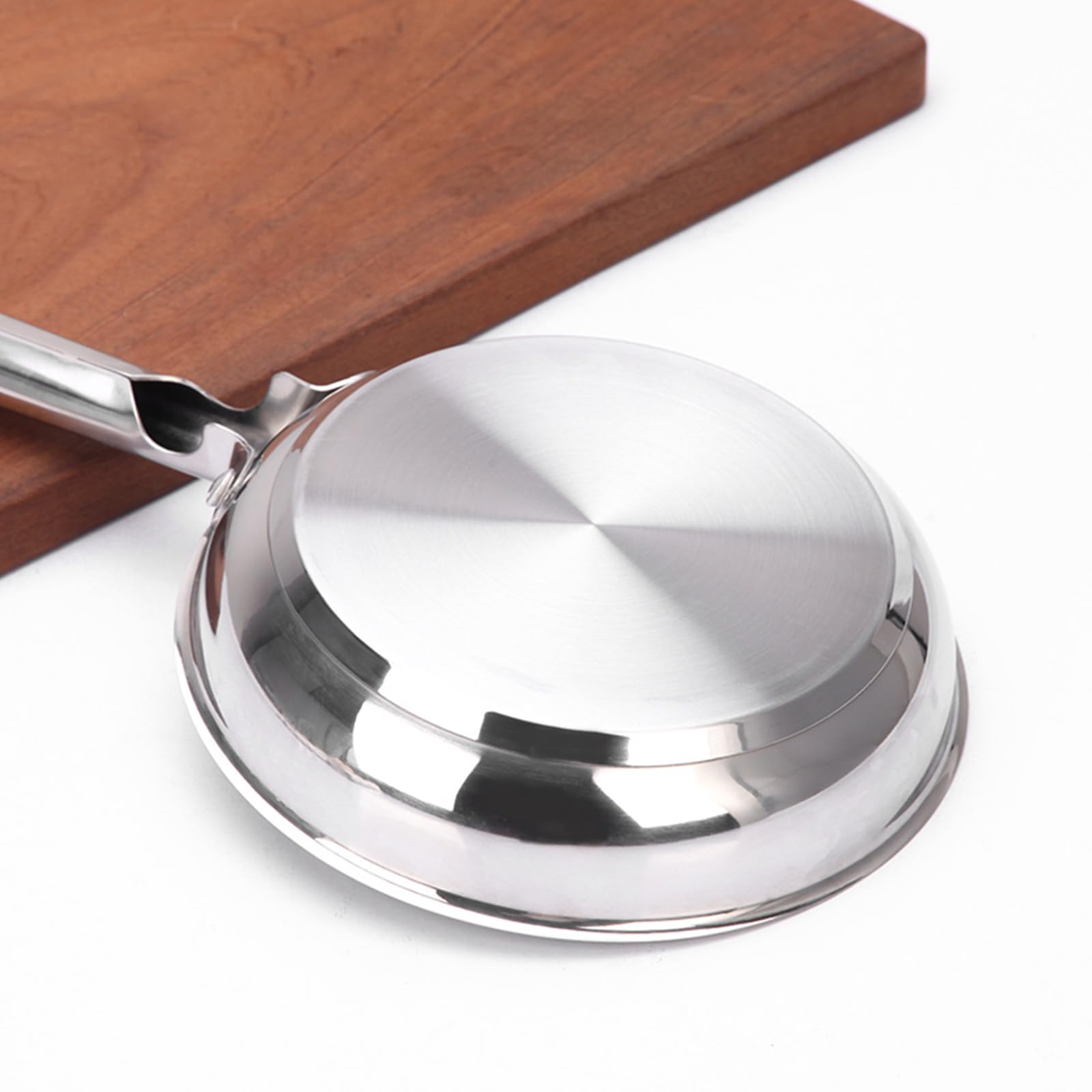 Daddynme Tri-Ply Stainless Steel 8inch Small Frying Pan, Chef's Pans Oven safe induction kitchen skillet,Suitable for All Stove
