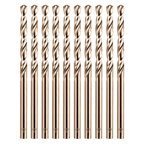 Cobalt Drill Bit Set, M35 Twist HSS Drill Bits Straight Shank, 2mm High Speed Steel Drill Bits for Drilling in Hard Metal, Stainless Steel, Cast Iron (4mm)