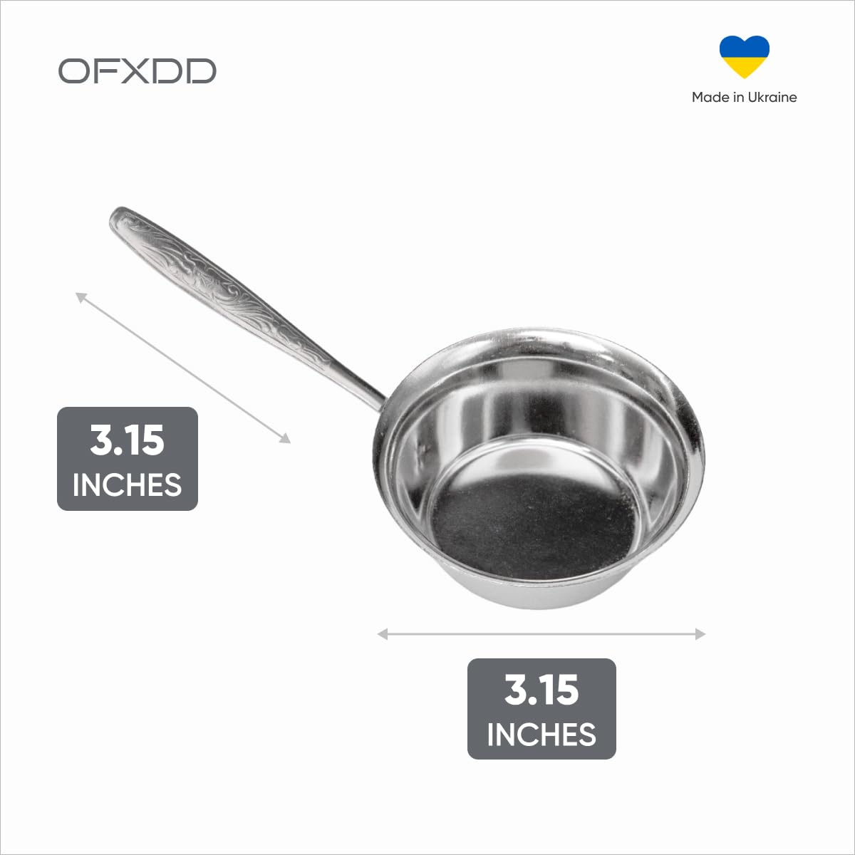 Cocotte Stainless Steel 3.15 Inch - 4 Pcs Mini Cocotte with Handle - Ramekin for Baking Julienne, Oven Safe, 3.38 Oz, OFXDD