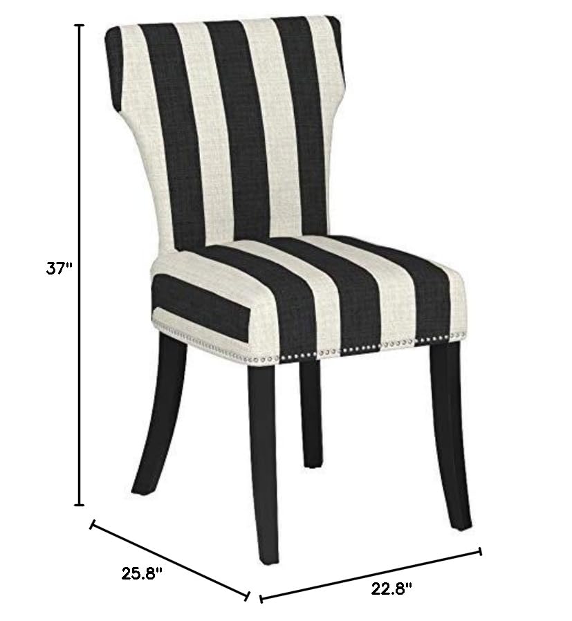 Safavieh Mercer Collection Carter Black/White Polyester Dining Chair