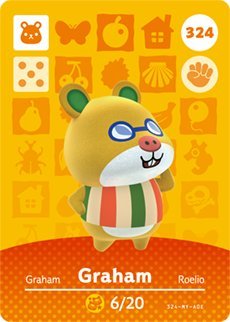 Graham - Nintendo Animal Crossing Happy Home Designer Series 4 Amiibo Card - 324