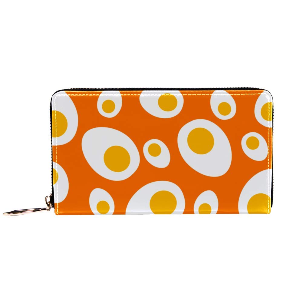 Inhomer Half Egg Women Leather Wallet Purse Organizer for Women Girl