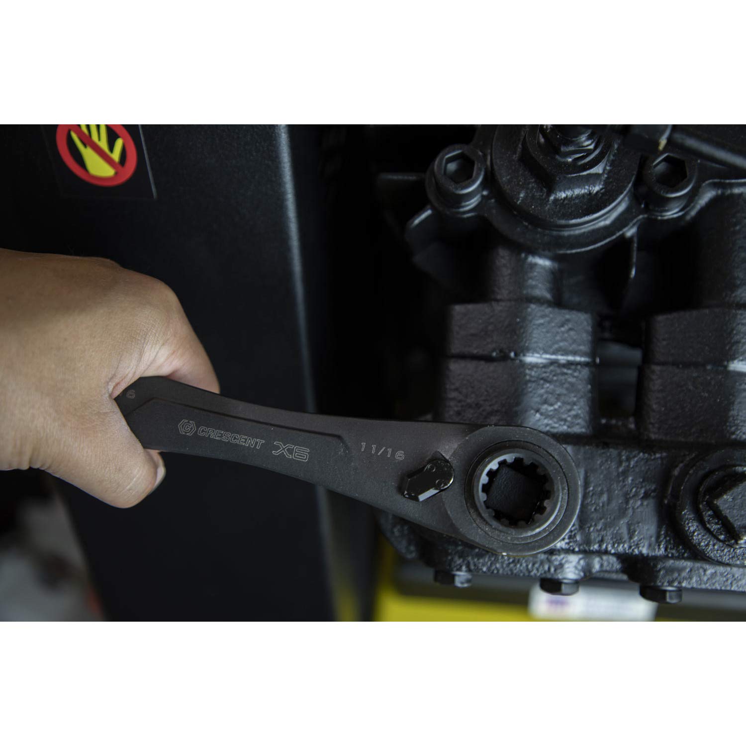 Crescent 2 Piece X6™ 4-in-1 Black Oxide Spline Ratcheting SAE Wrench Set - CX6DBS2