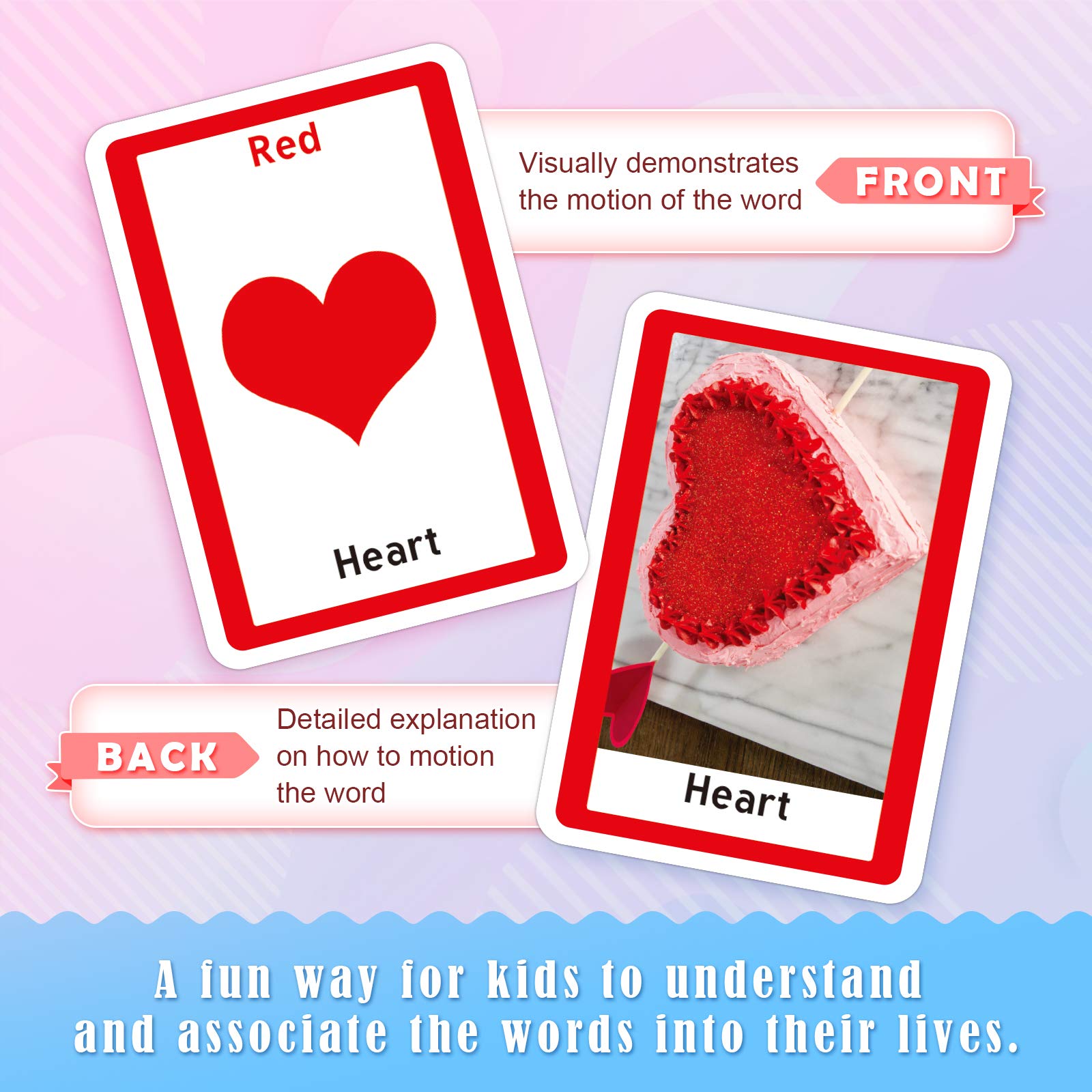 Sight Words Flash Cards with Pictures, Motions&Sentences, 208 CVC Dolch Sight Words, Learn to Read, Phonics Learning for Preschool, Kindergarten, Homeschool
