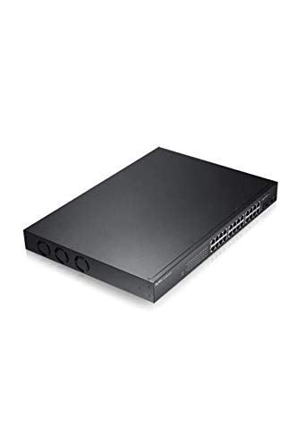 ZyXEL GS1900-24HP, 24-port GbE L2 PoE Smart Switch, rackmount, 170 Watt