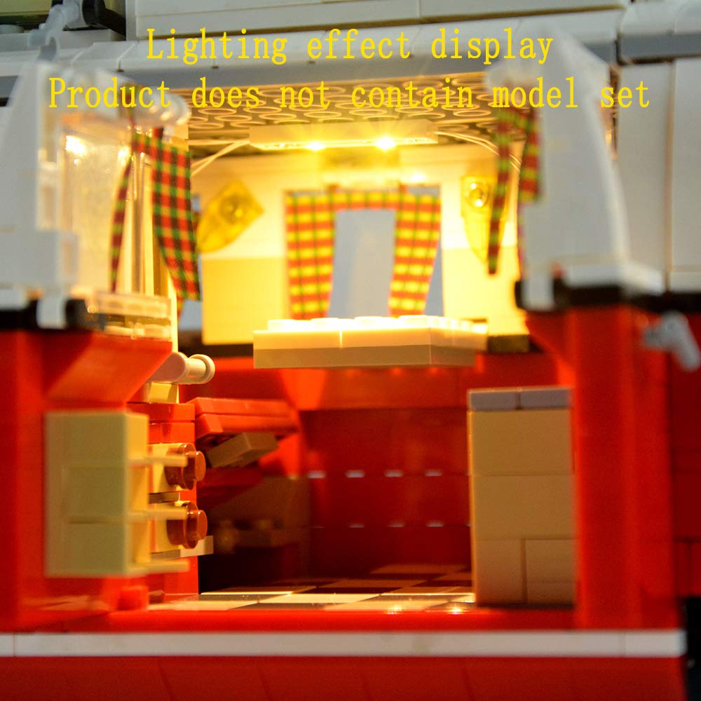 GEAMENT LED Lighting Kit Compatible with Lego VW T1 Camper Van Bus 10220 Creator Expert (Model Set Not Included)