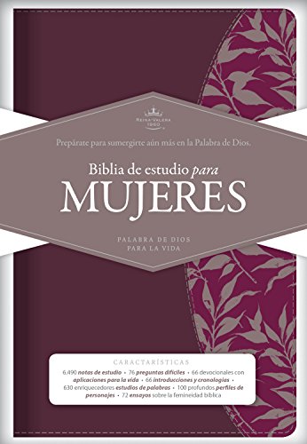 Biblia Reina Valera 1960 de Estudio para mujeres vino tinto-fucsia, símil piel | RVR 1960 Women Study Bible, Burgundy-Fuschia LeatherTouch (Spanish Edition)