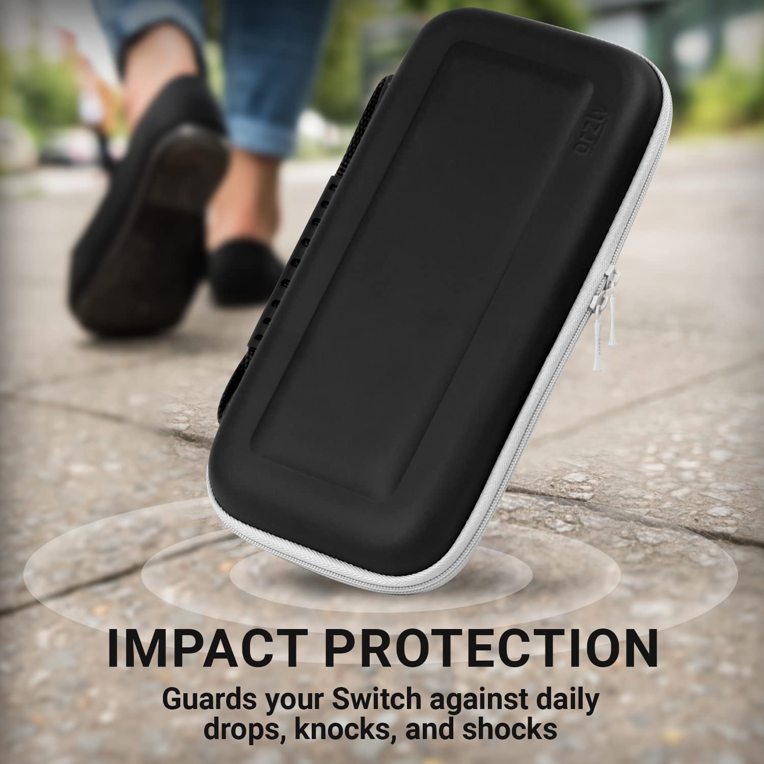 Orzly Carry Case Nintendo Switch Oled console with accessories and Games storage compartment - Easy Clean Case Gift Boxed Edition
