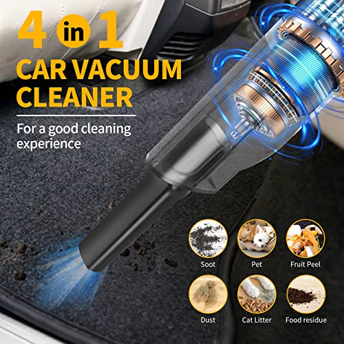 EZZARO Handheld Vacuum Cordless,Black Car Vacuum Cleaner,Wet Dry Hand Held Vacuum Cordless for Clean Desktop, Car Interior, Sofa, Corner and Other Crevices.(9000 PA)