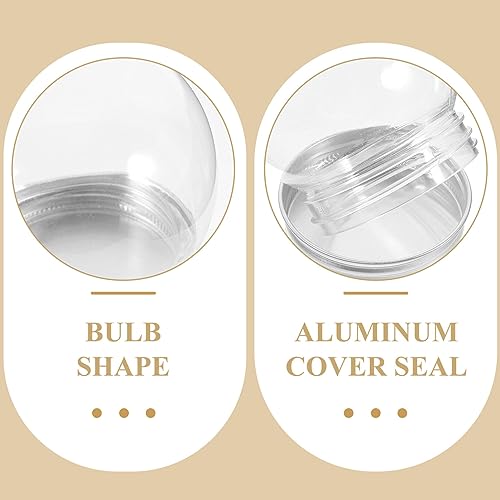 Globe 12pcs DIY Snow Globe Clear Plastic Water Globe Clear Snow Globe with Screw Off Cap for DIY Crafts Home Decoration Gifts Bottles