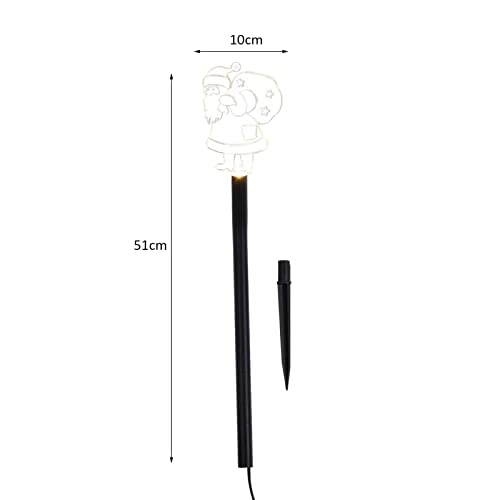 signmeili Solar Snowman Lights, Waterproof Solar Snowman Ground Plug Lights, Energy Saving and Easy to Install, Lamps for Home, Pathway, Garden Stakes