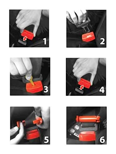Safety Buckle Pro Seatbelt Lock and Seat Belt Locking Clip - Keep Children in car seat locked and tight – Stop Kids with special needs from unbuckle - Strong ABS Plastic Buckle Guard – Universal Fit