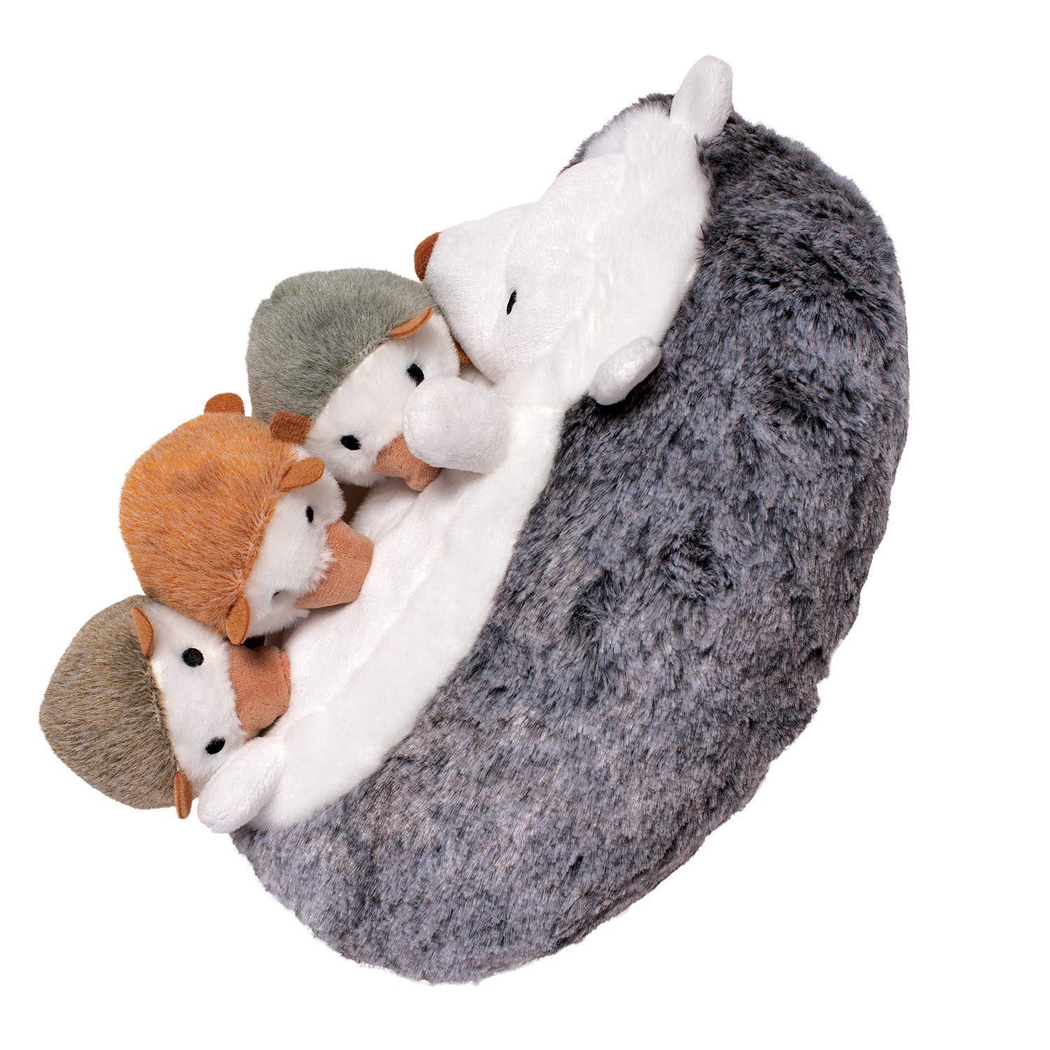 Manhattan Toy Nursing Nissa Nurturing Hedgehog Stuffed Animal with Plush Baby Hoglets