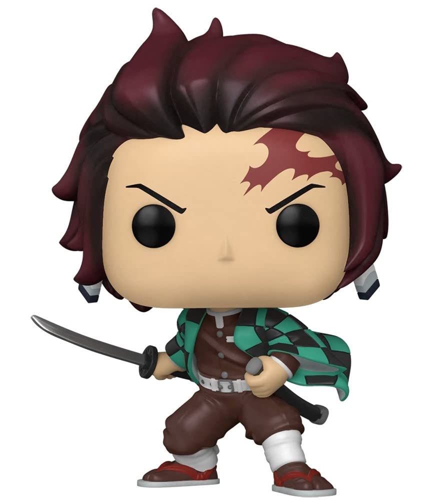 POP Demon Slayer - Tanjiro Kamado Funko Vinyl Figure (Bundled with Compatible Box Protector Case), Multicolor, 3.75 inches