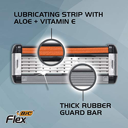 BIC Flex 5 Titanium Men's Disposable Razor, Five Blade, Pack of 10 Razors, Flexible Blades for an Ultra-Close Shave,10 Count(Pack of 1)