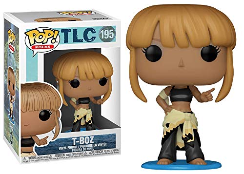 POP TLC - T-Boz Funko Pop! Rocks Vinyl Figure (Bundled with Compatible Pop Box Protector Case), Multicolored, 3.75 inches