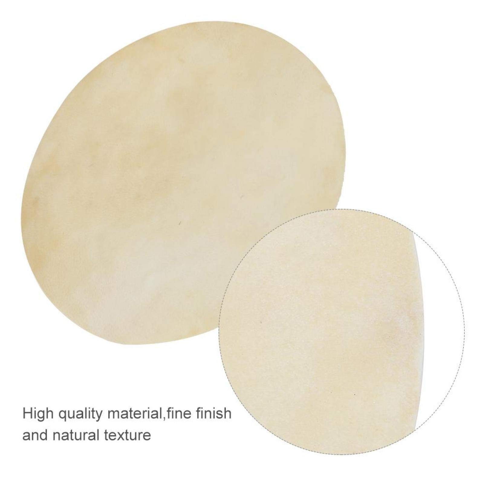 Bongo Drum Head Skin, 2Pcs Drum Head Skin, with Consistent Clear Sound Buffalo Leather Thick Drum Accessory for Bongo Drums African Drums(9.0 inch)