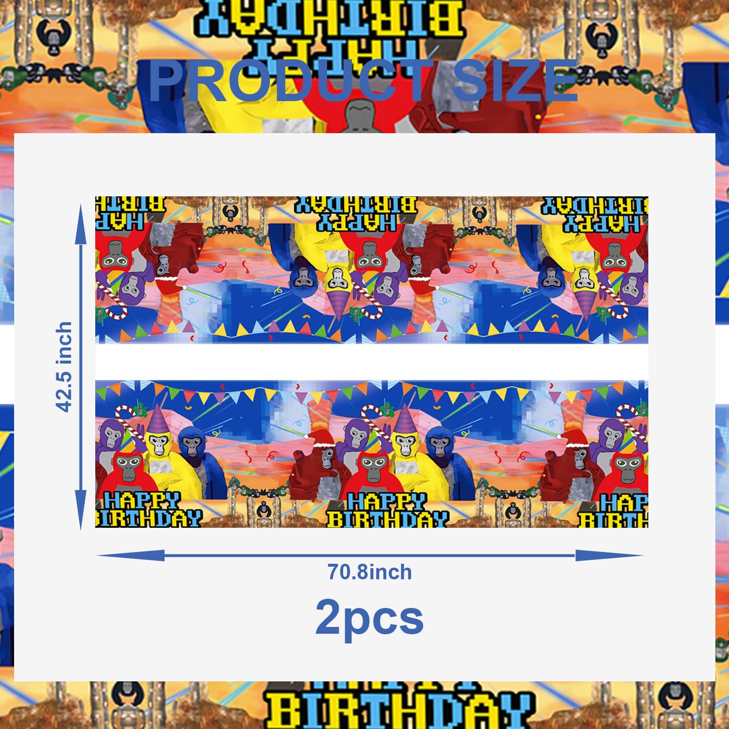 Chuntianli 2pcs π’πππΎπππΆ π―πΆπ Tablecloth Disposable Tablecover Birthday Party Supplies and Decorations for Kid Boy Baby Shower Rectangle Tables 70"X42",2 Pack