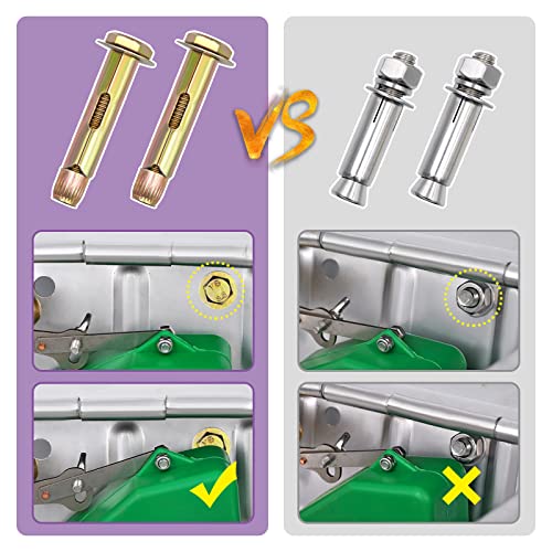 KHEARPSL Automatic Waterer Bowl with Brass Float Valve and Drain Hole, Stainless Steel Dog Livestock Water Bowl with Hose, Connector and Screws