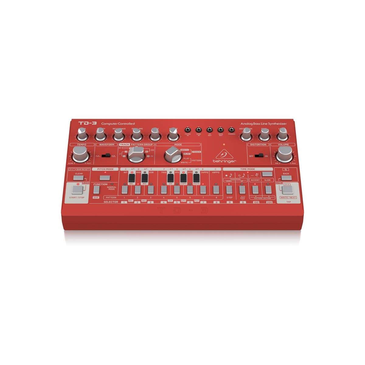 Behringer TD-3-RD Analog Bass Line Synthesizer - Red