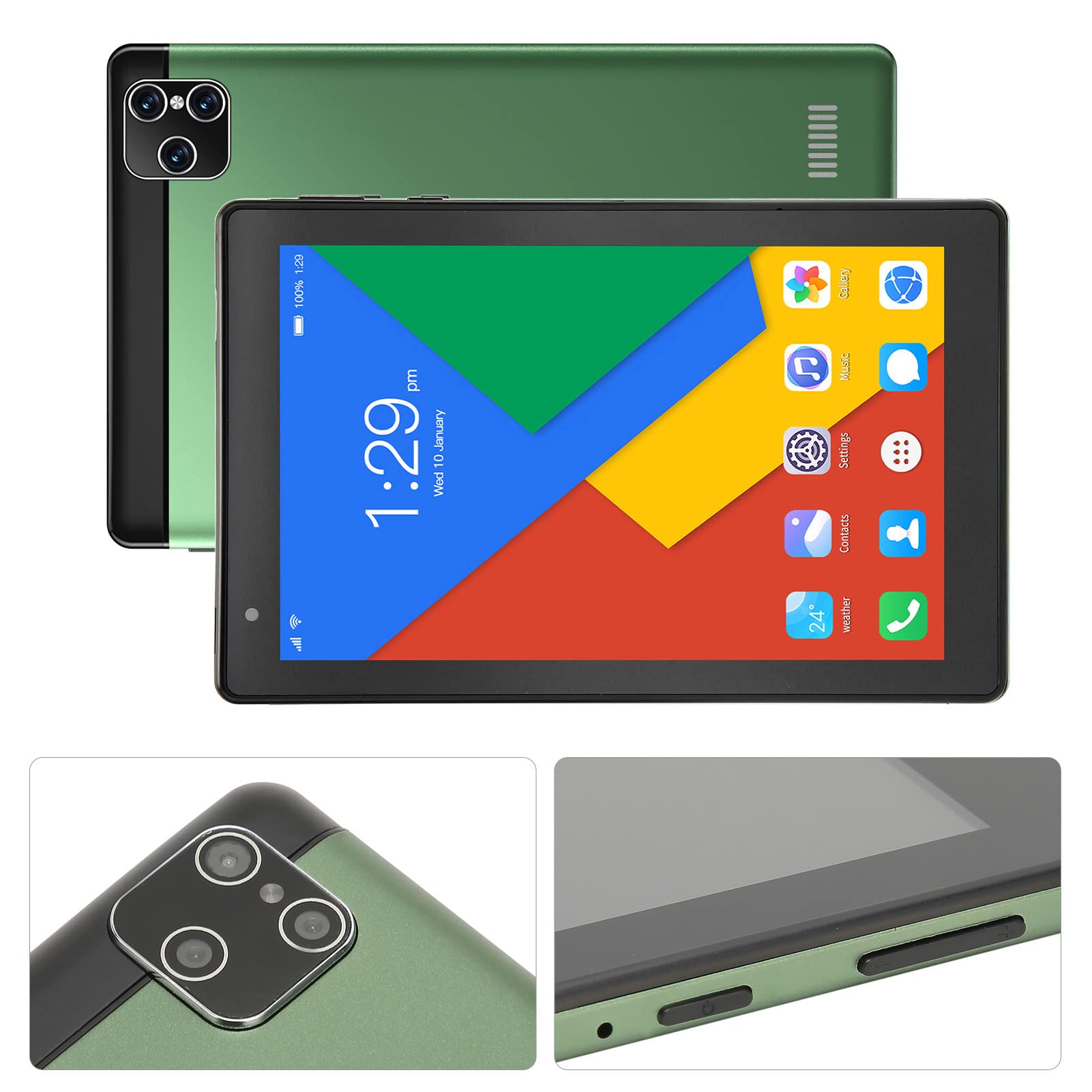 DAKR Children Tablet 100-240V 10 2GB 32GB 3G Storage Internet Call IPS HD Display Children Tablet Home (US Plug)