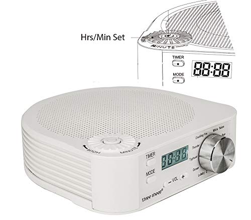 Three Sheep Natural Soothing Alarm Clock White Noise Maker Adults Baby Travel Sound Machine Portable for Sleep with Timer Dual Power Supply USB Charged Or AAA Battery