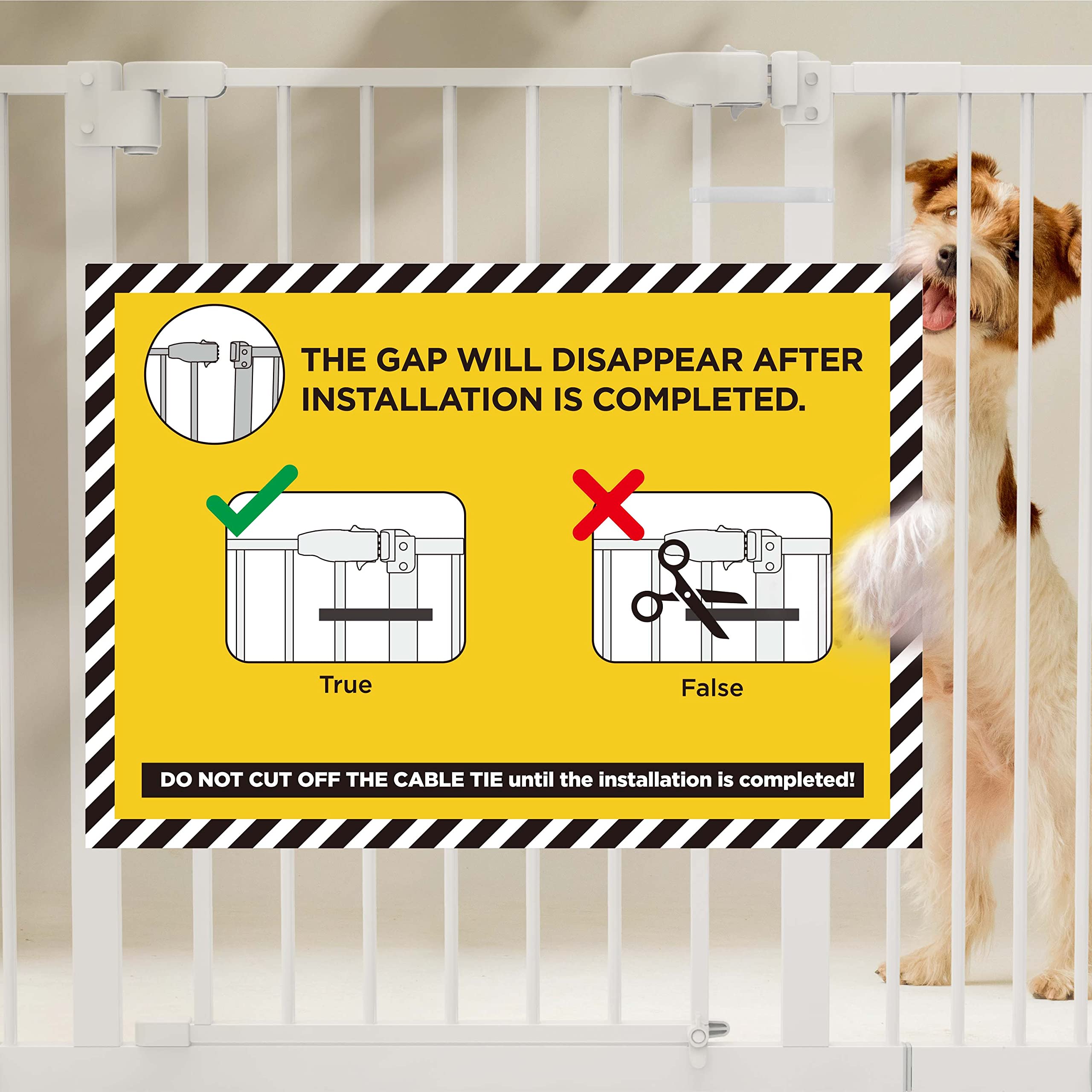 Ciays 29.5" to 57.1", 30-in Height Dog Gate Extra Wide Puppy Gate for Doorways Gate, Bonus Kits, White