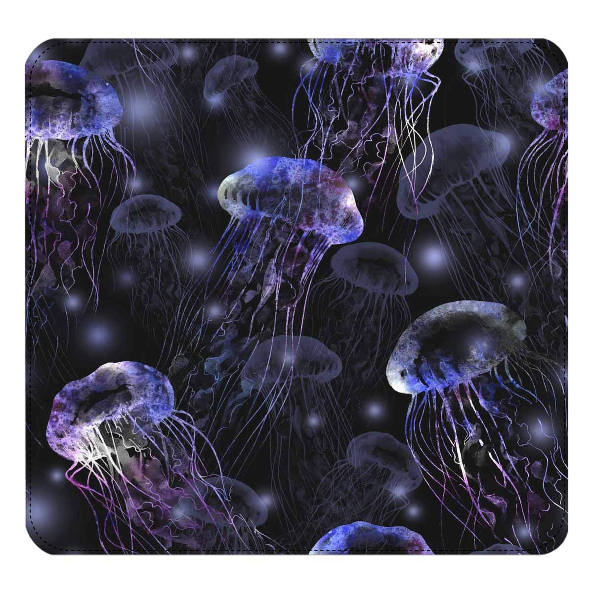 InterestPrint Women's Magical Space Jellyfish Under Water with Lights Cosmos Credit Card Wallet Clutch Purse, Huge Storage Capacity