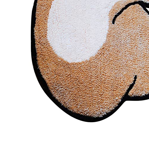 Meideli Bathroom Rugs, Funny Shape Kitchen Mat Soft & Non-Slip Front Door Mat Carpet Floor Rug, Area Rug for Living Room, Bathroom, Kitchen,Bedroom, Home Decor 15.75" * 23.62" Brown