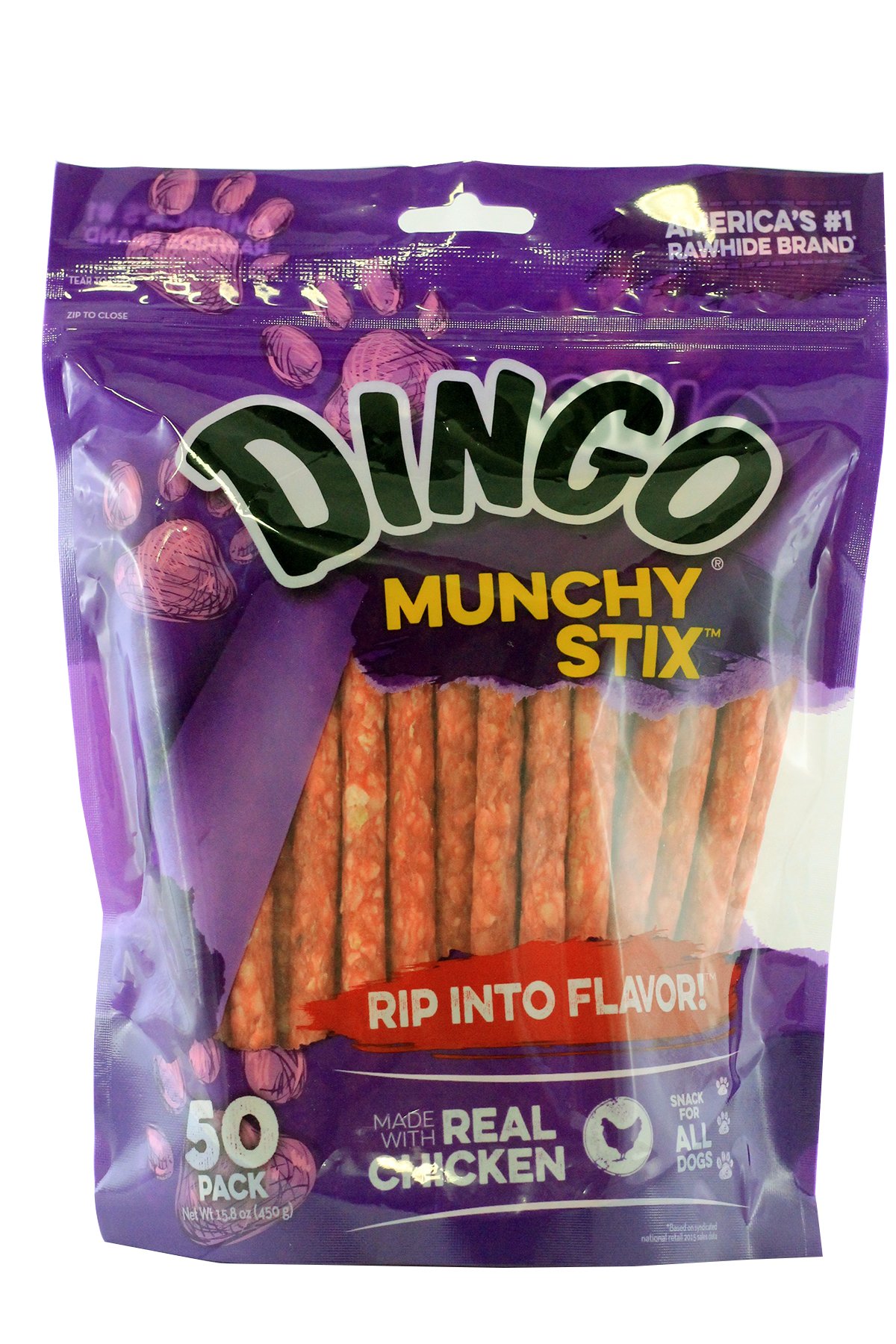 Dingo Munchy Stix Treats, 50-Count (Pack of 2)