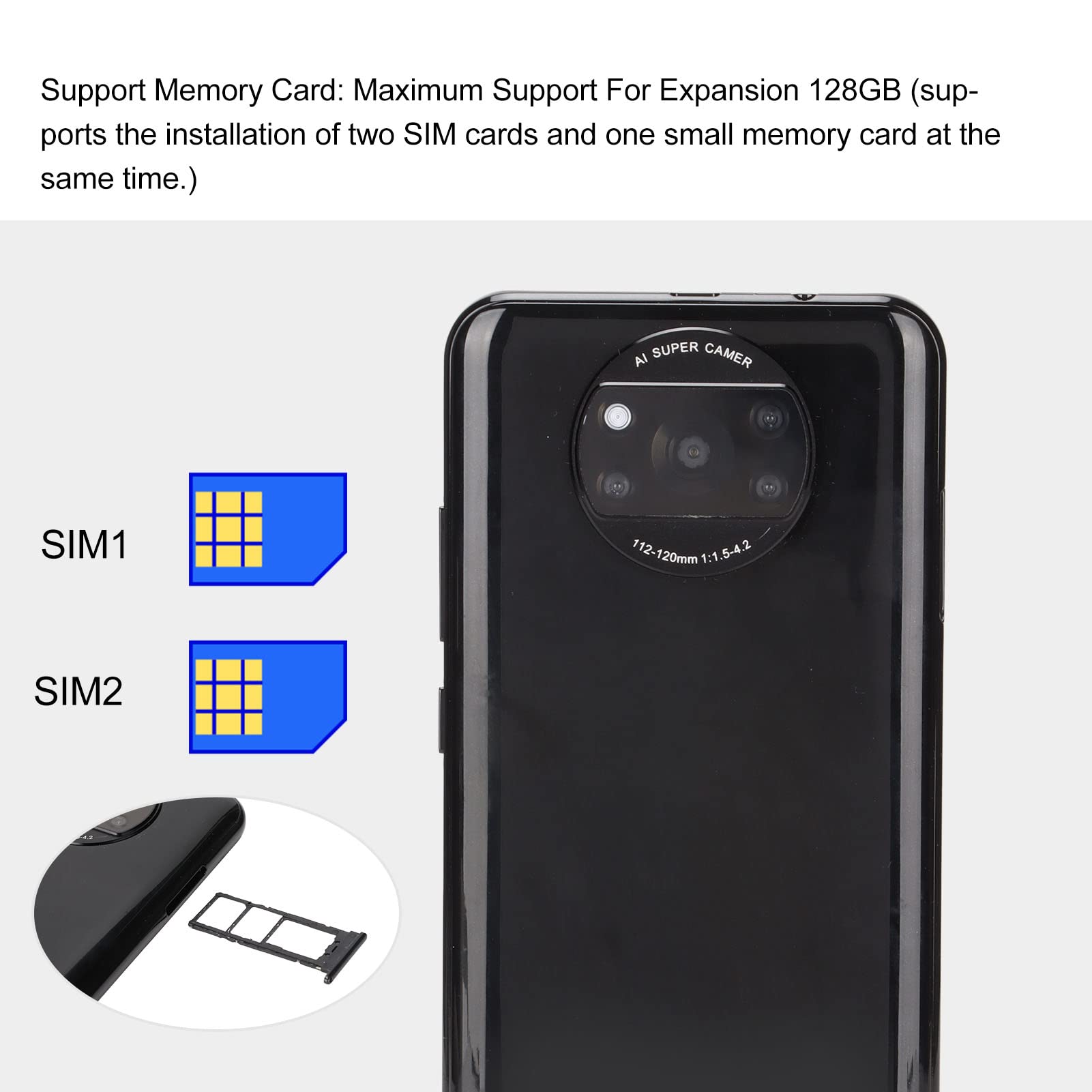 ciciglow X3 Pro Mobile Phones, 3G Dual SIM Unlocked Cell Phone,5.0in Smartphone Dual Cards Dual Standby,512MB RAM 4GB ROM,2MP+5MP Dual Camera,Face ID Android Phone with 2000mAh Battery(US Plug)