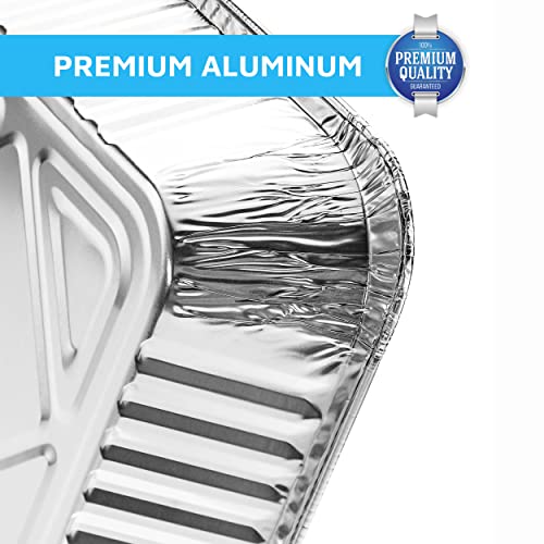 MontoPack Aluminum Foil Pans Half Size Roasting Chafing Pan | Bulk 10 Pack of 9x13 Tins for Cooking, Baking & Catering | Heavy Duty Disposable Cookware Steam Table Trays for Buffet & Food Prepping