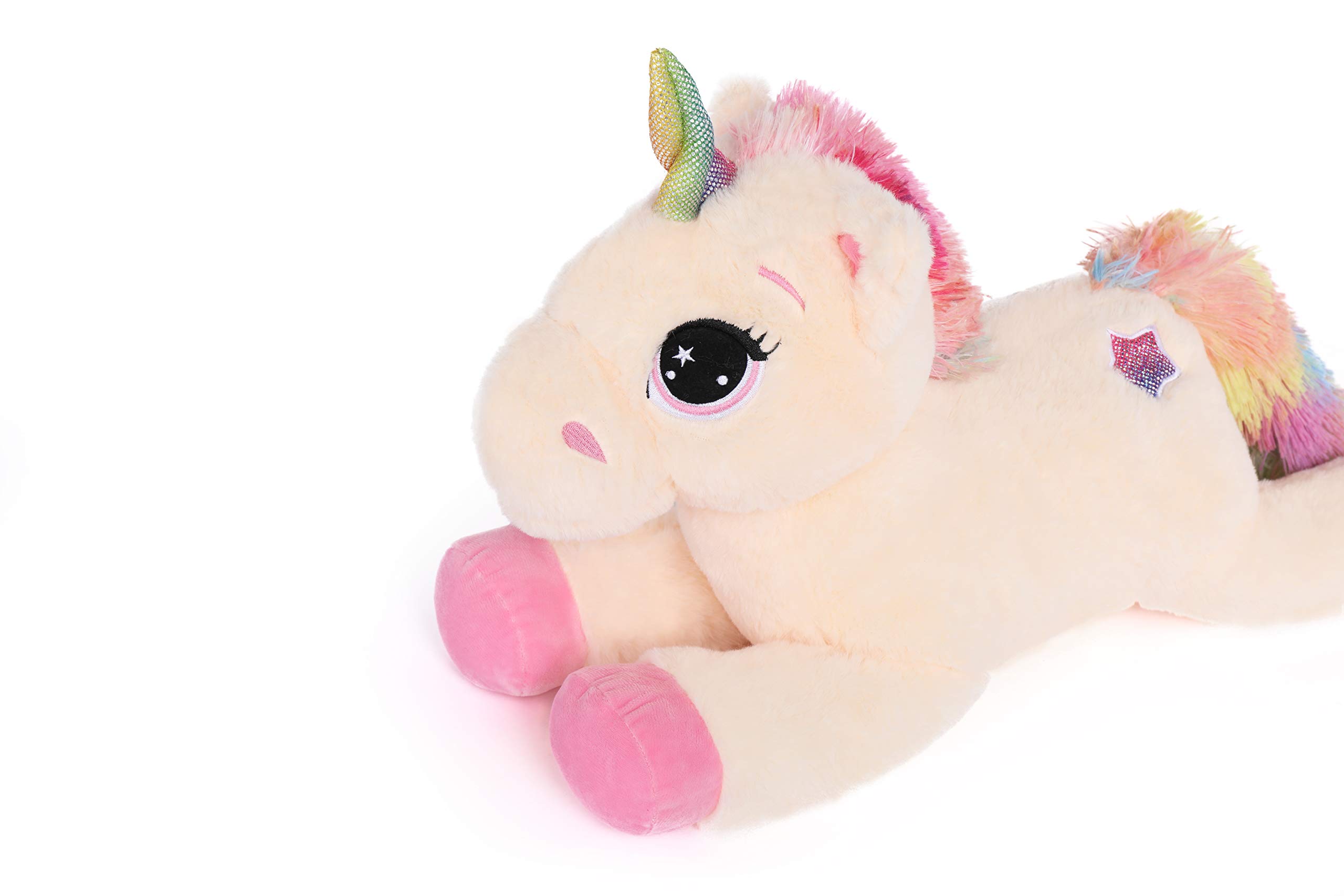 MaoGoLan Toys Studio Big Unicorn Stuffed Animal Soft Large Unicorn Plush Pillow Toy Gift for Girls Boys (Pink, 32 '')