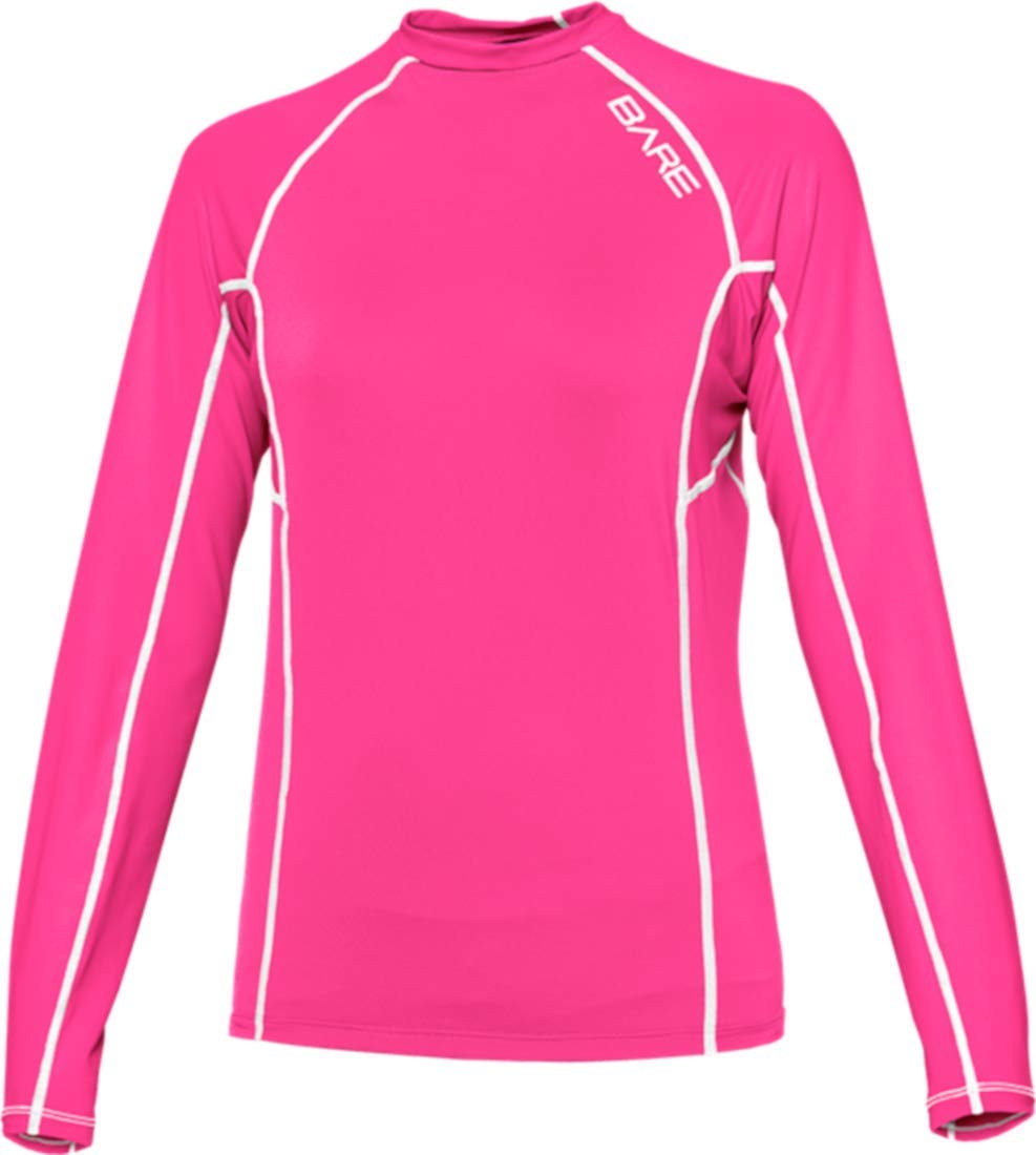 Bare Women's Sunguard, Pink, Long Sleeve, 50+ UV Rating, Quick Drying, Good Stretch - M