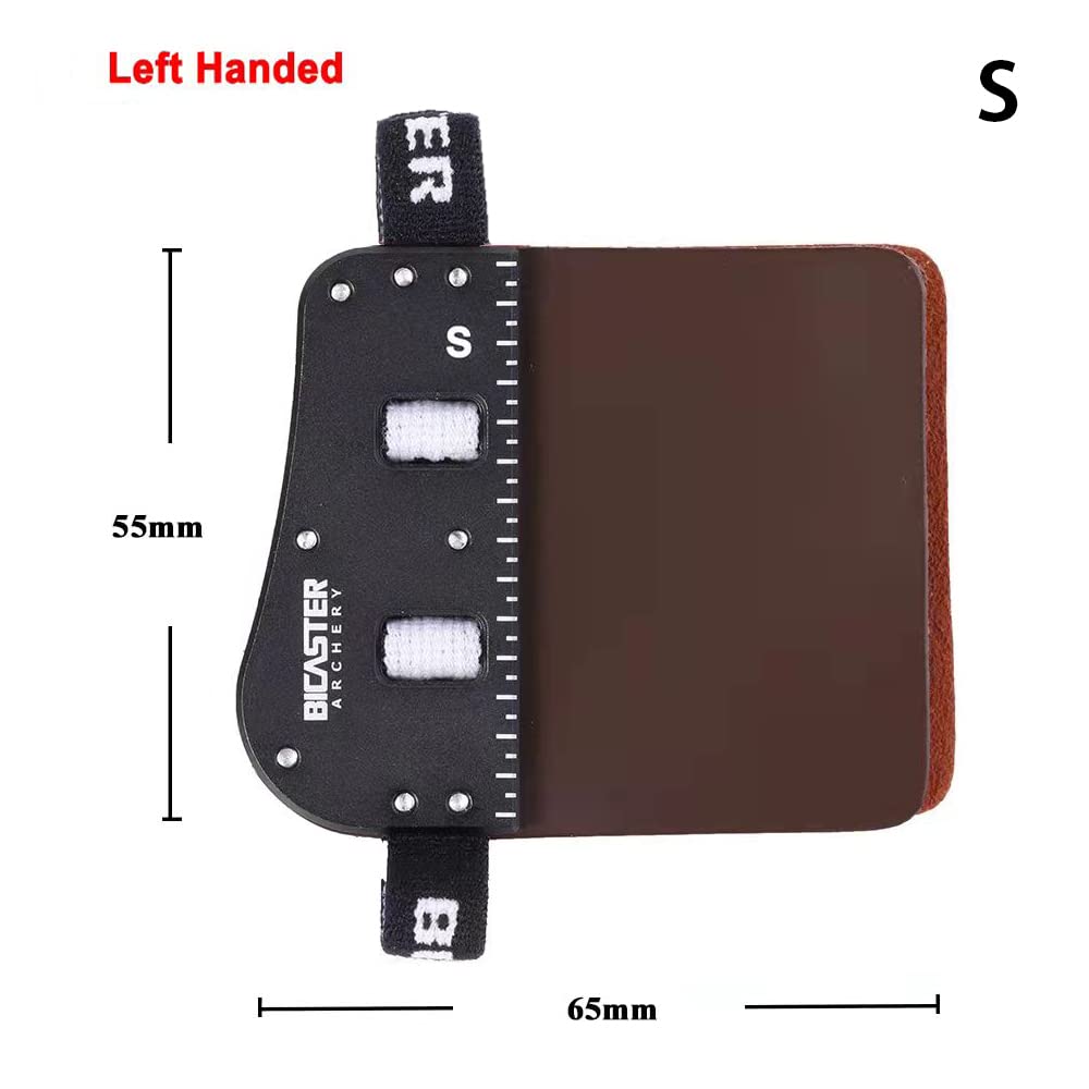 BICASTER SP3 Barebow Finger Tabs Cowhide Face+Aluminum Plate (Medium, Right Handed)