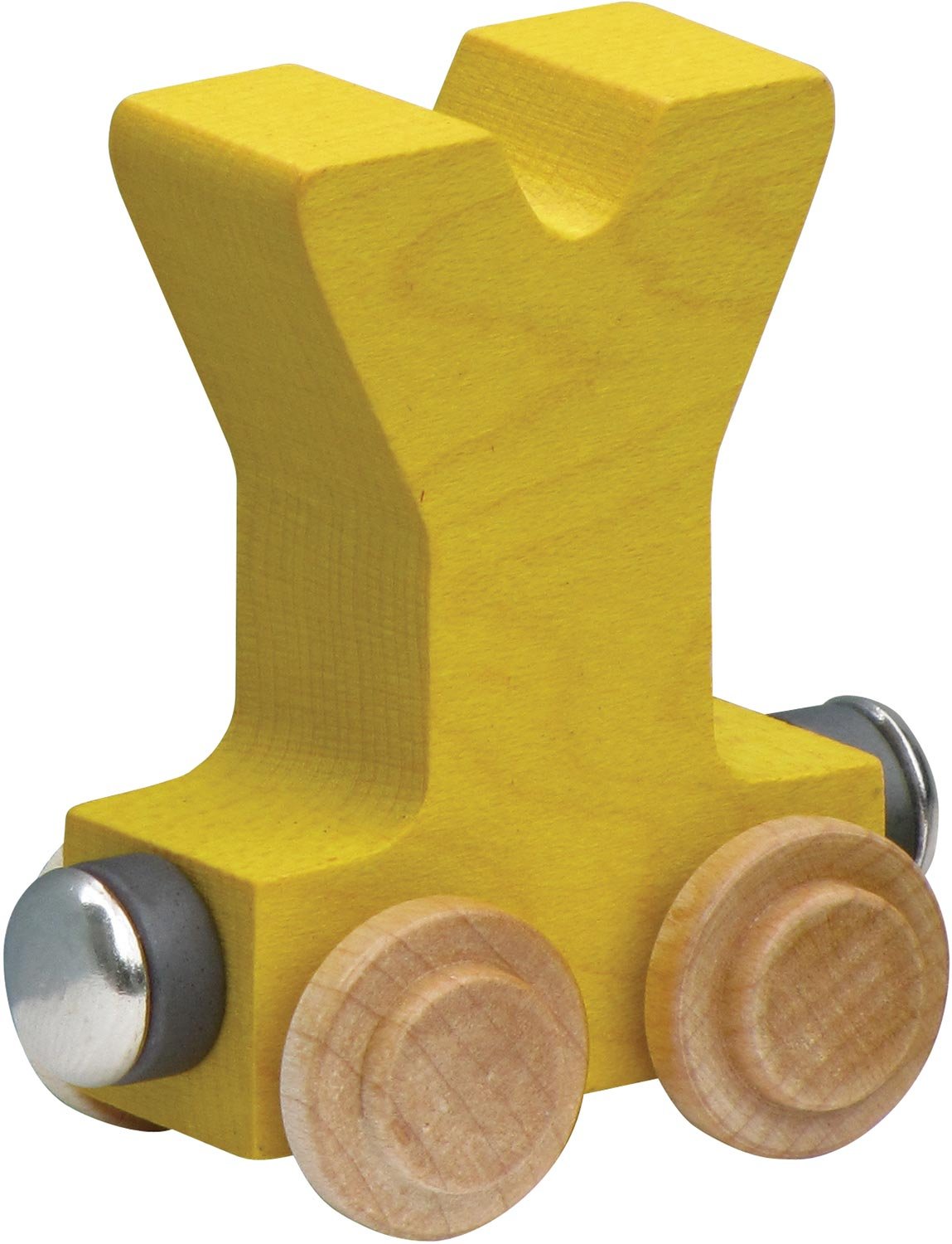 Maple Landmark NameTrains Bright Letter Car Y - Made in USA (Yellow)
