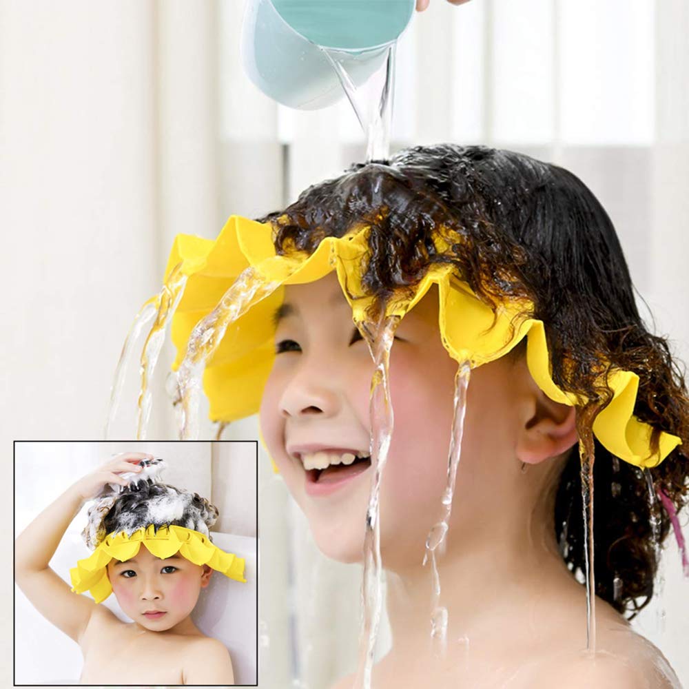 Baby Shower Cap for Washing Hair Toddler Hair Washing Shield Bath Visor for Toddlers Adjustable Shower Cap