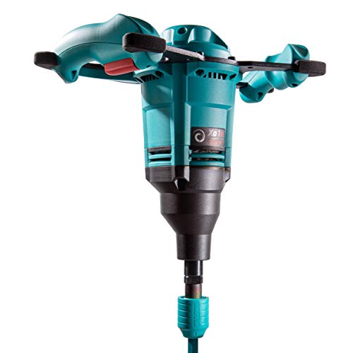 COLLOMIX Paddle Mixer - 110 V, 1.4 HP Portable Concrete Mixing Drill with Variable Speed Controls & HEXAFIX Paddle Connection - Xo1R