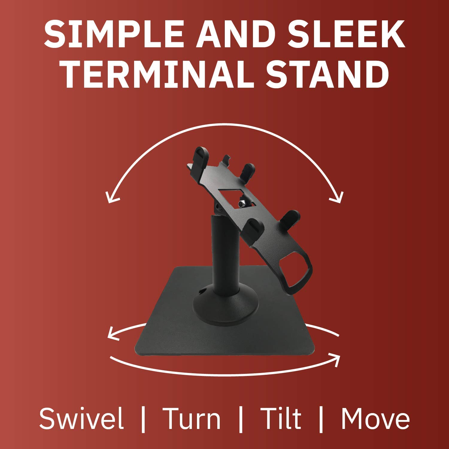 Discount Credit Card Supply DCCStands Freestanding Swivel and Tilt Ingenico Desk/3500/5000 Terminal Stand