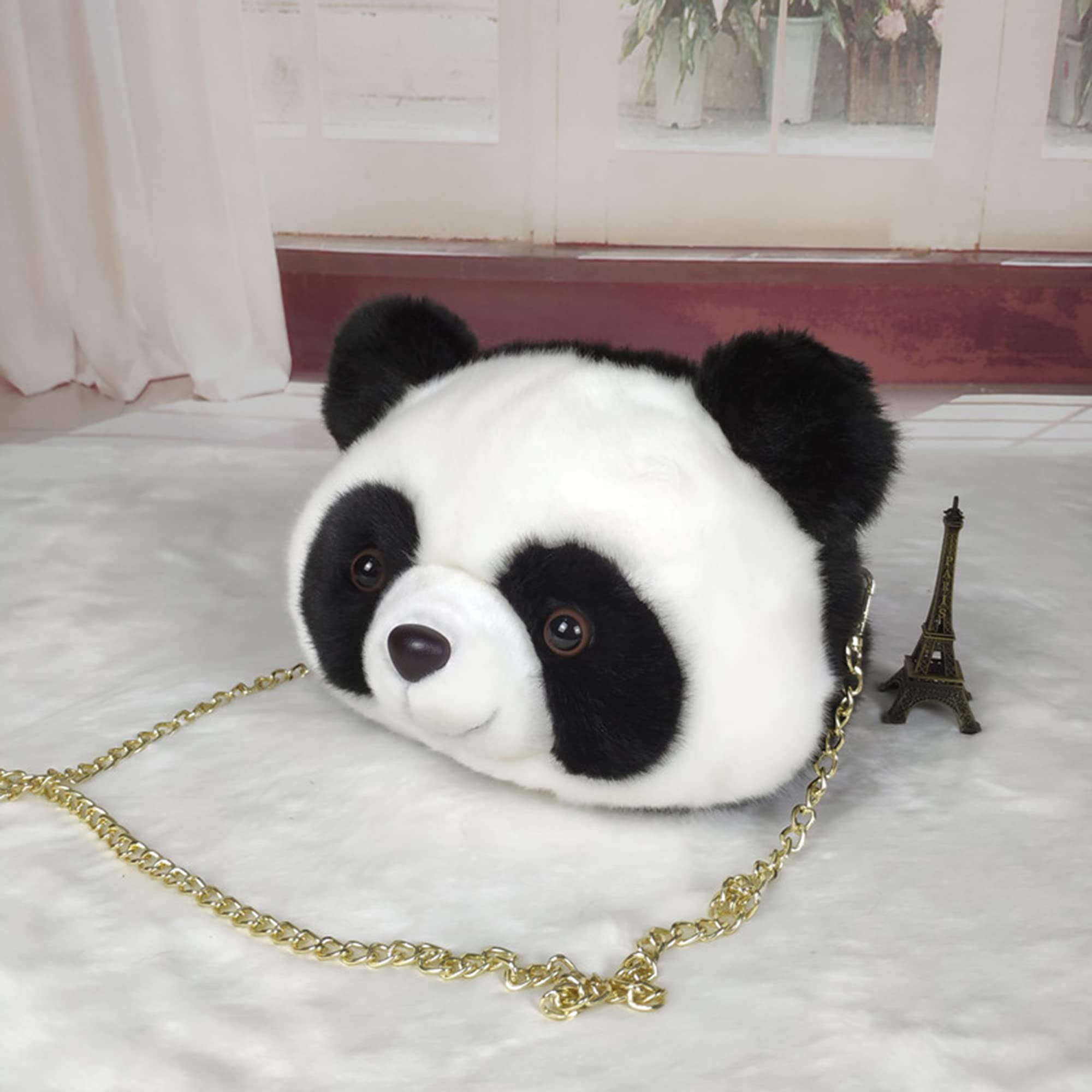 Panda Purse, Panda Shoulder Bag Plush, Stuffed Plush Bag Panda Backpack Plush, Travel Satchel Wallet Cosmetic Storage Bag for Girls Gift (Panda)